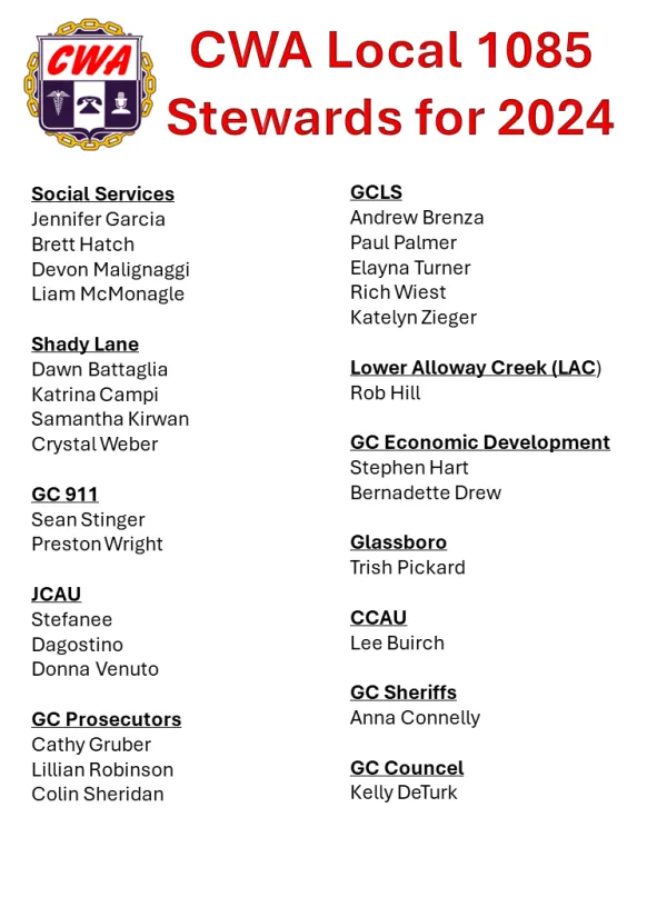 CWA Local 1085 Member Resources & Welcome Packets | LOCAL 1085